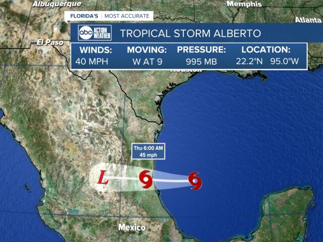 Tropical Storm Alberto becomes first named storm of Hurricane Season