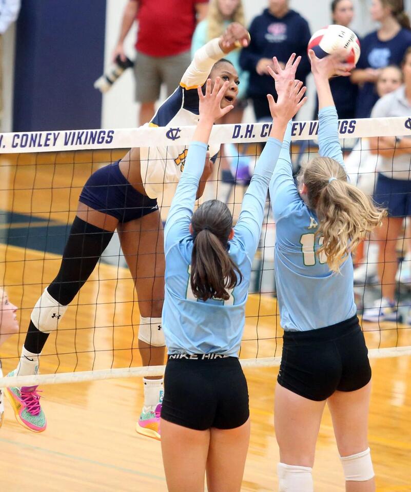 High school volleyball: Conley remains unbeaten with 18th win - NewsBreak