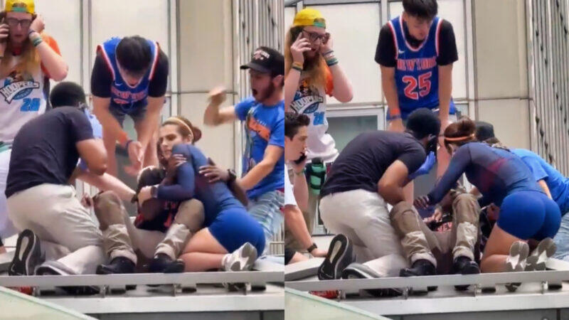 Female Knicks Fan Who Saved Unconscious Man While Being Grabbed And ...