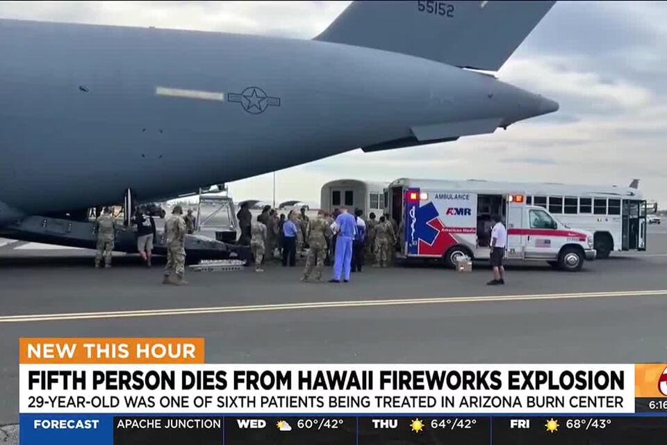 Hawaii fireworks explosion victim treated in Phoenix dies - NewsBreak