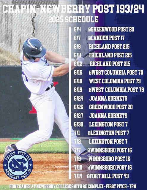 Chapin-Newberry releases 2025 summer baseball schedule - NewsBreak