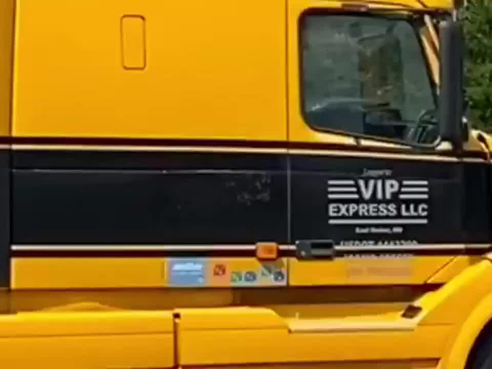 Tractor trailer rear-ends vehicle in slowing traffic at highway speeds