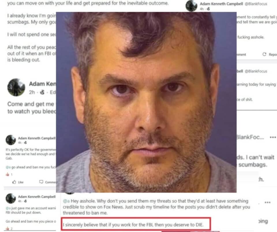 'My Only Goal Is To Kill More Of You Before I Die' PA Man Threatens FBI ...