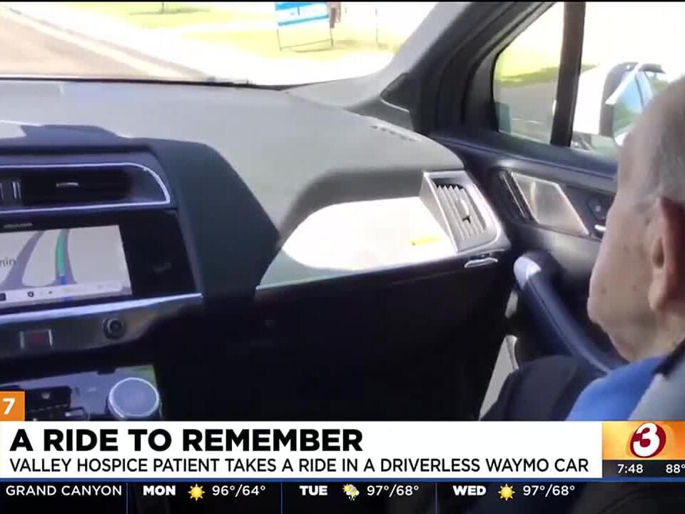Arizona hospice patient checks riding in a Waymo off his bucket list