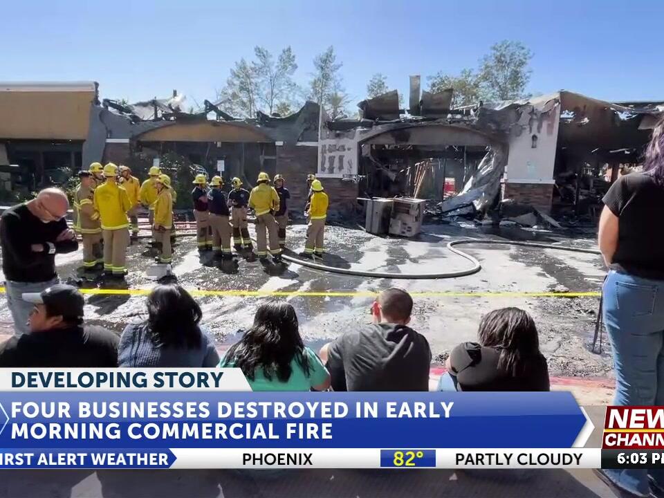 Multiple businesses burn in commercial structure fire in Palm Desert