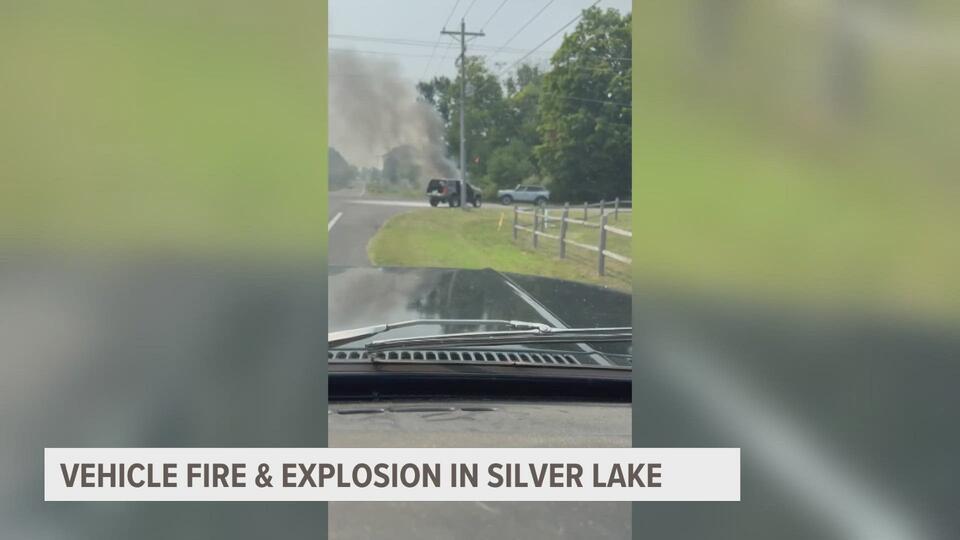 Roadside car fire ends in explosion, but everyone escapes serious ...