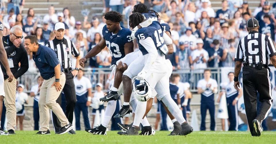 Penn State running back Cam Wallace departs with injury late in win ...