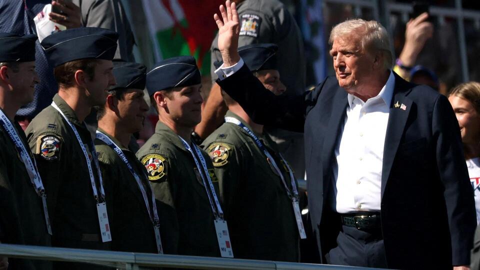 Pictures: US President Donald Trump attends day one of 2025 Ryder Cup ...