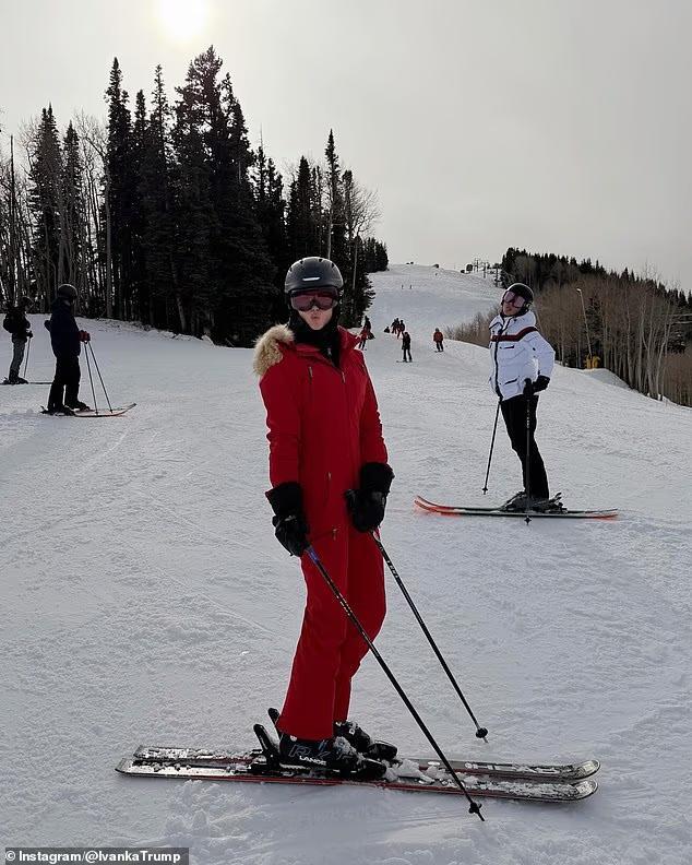 Ivanka Trump hits the slopes in fiery red outfit as she shares glimpse ...