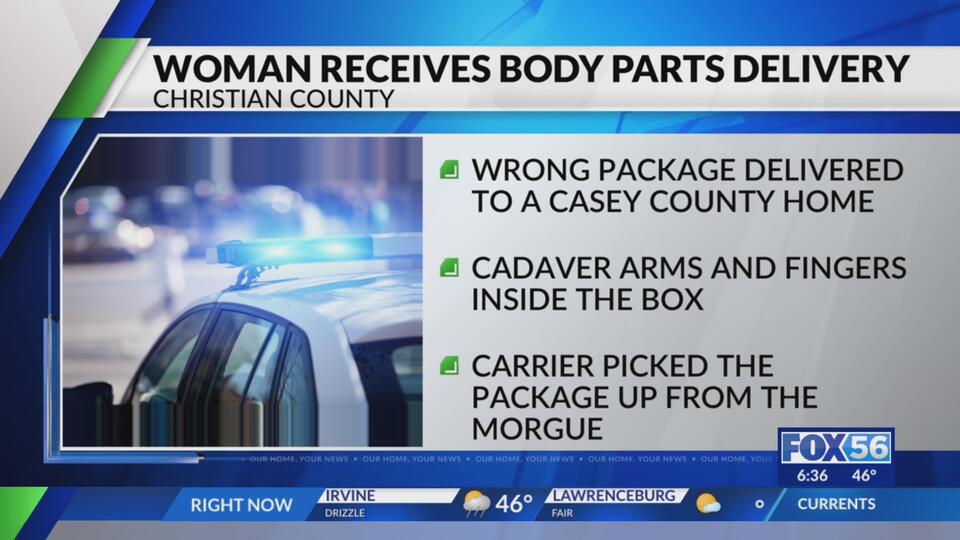 Kentucky woman finds human body parts in package shipped to her home ...