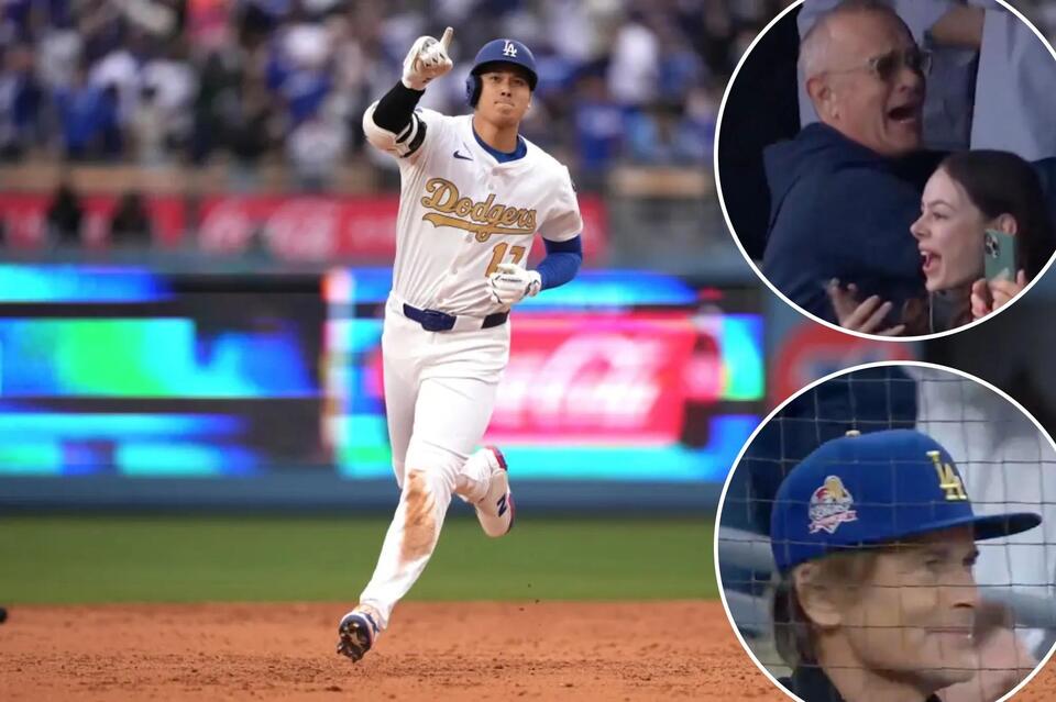 Shohei Ohtani put on show for Tom Hanks, Rob Lowe at Dodgers home ...