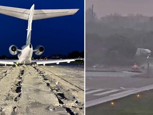 WATCH: Plane overshoots runway while landing at local airport - NewsBreak
