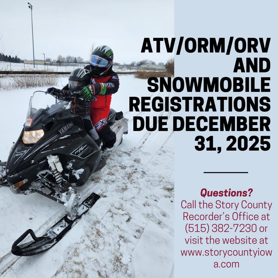 ATV/ORM/ORV & Snowmobile Registrations Due December 31, 2025 - NewsBreak