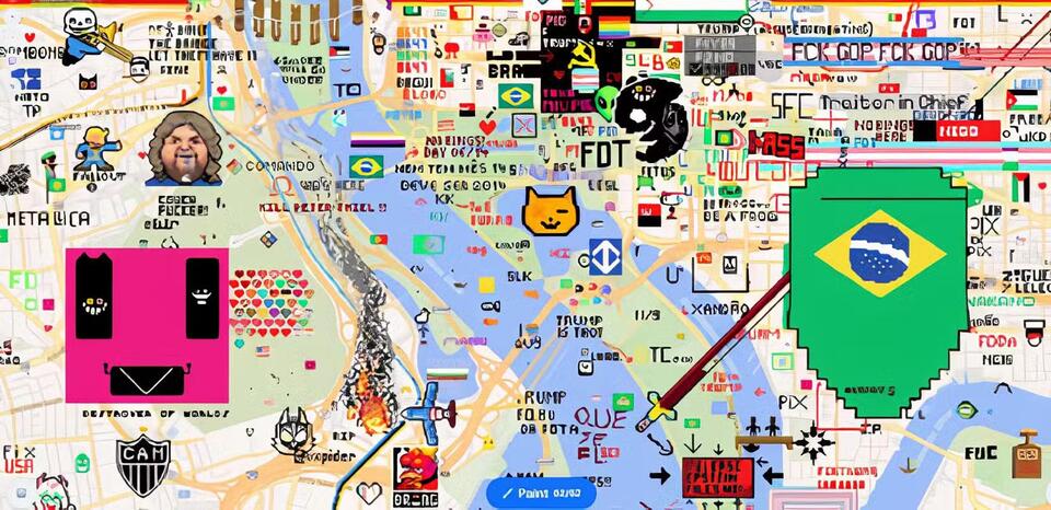 Gamers are taking over wplace, the Google Maps for mass collaboration ...