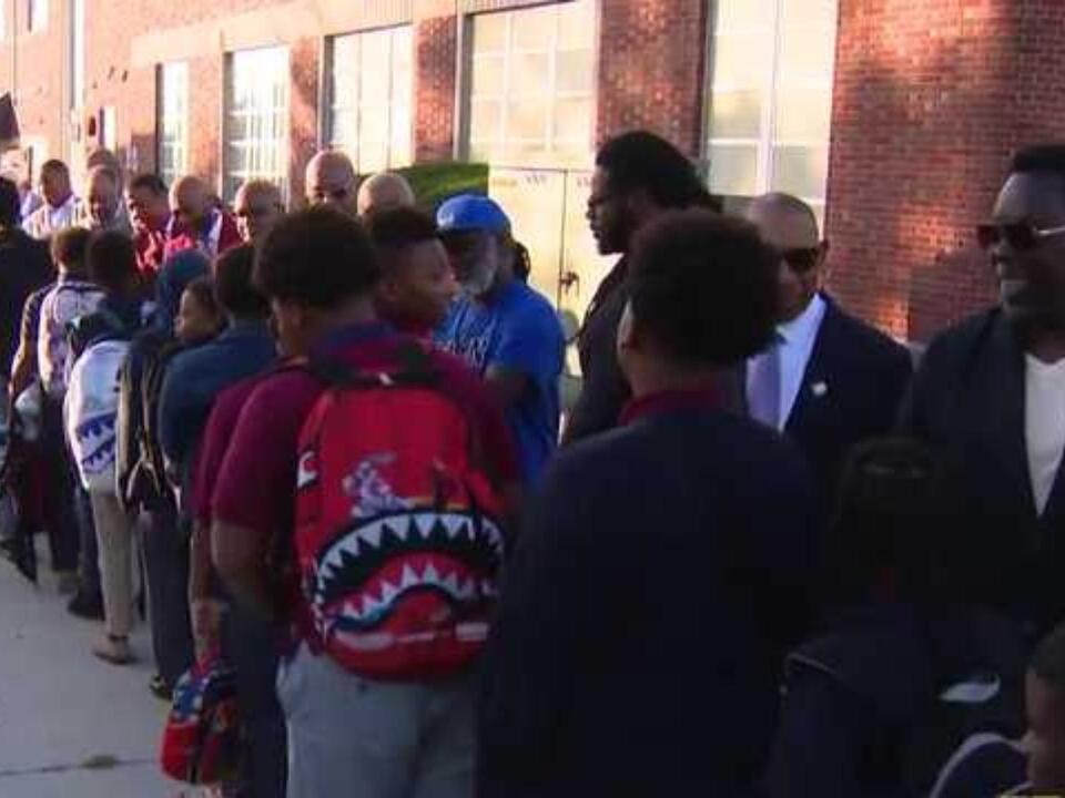 Why men lined up to give ‘welcome back’ handshakes to students at ...