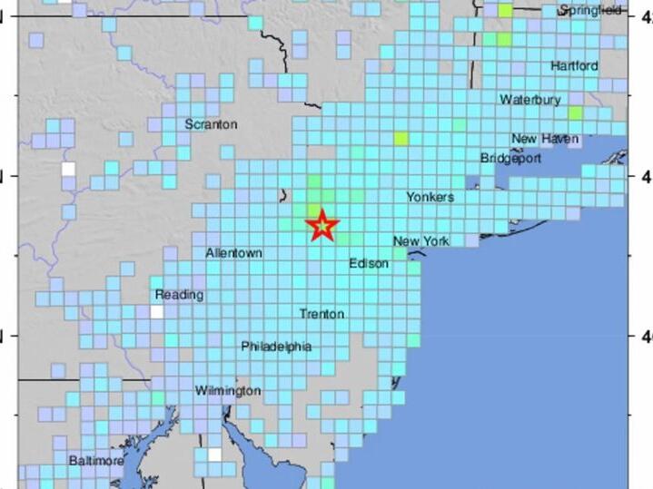 New Jersey and New York earthquake mapped: Where 4.8 magnitude quake ...