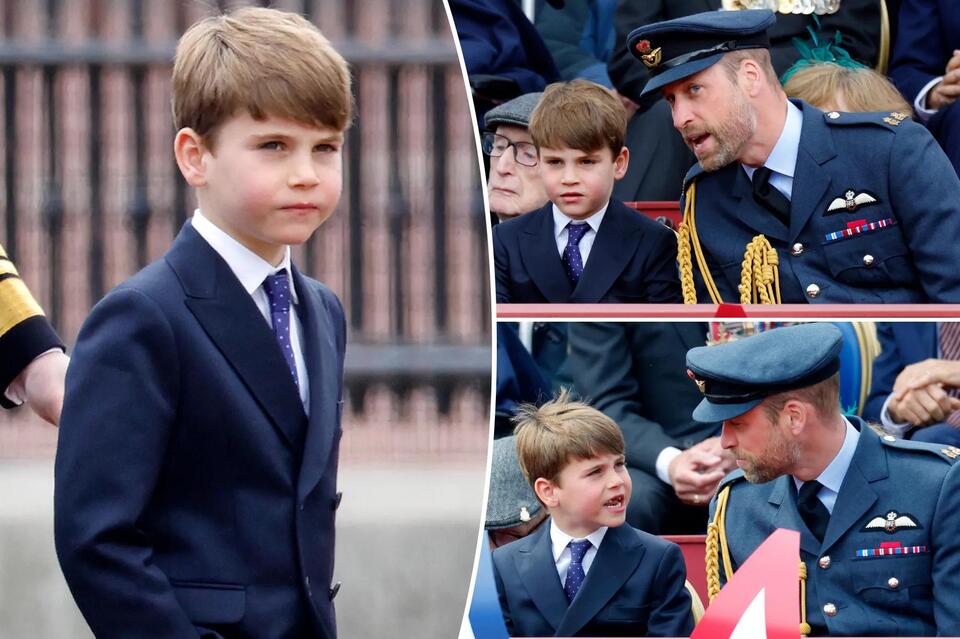 Bored Prince Louis’ conversation with dad William at VE Day parade ...