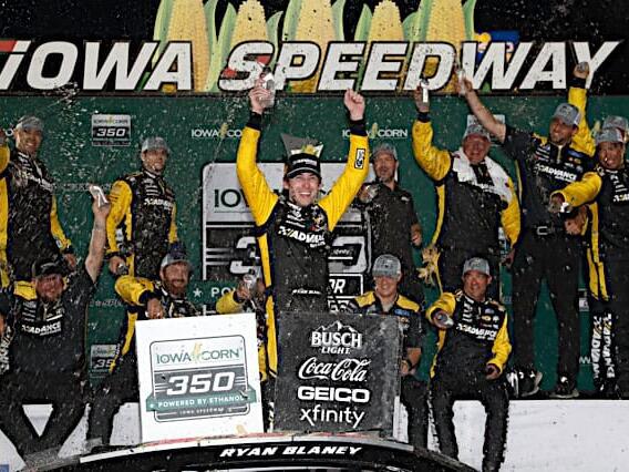 Ryan Blaney Wins Inaugural Iowa Cup Series Race