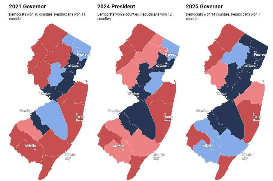 Mapping New Jersey governor results - NewsBreak