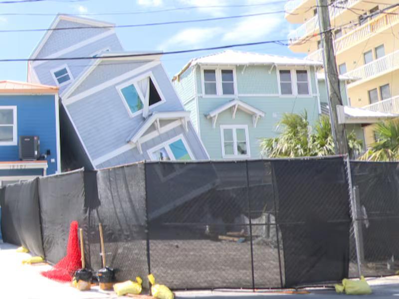 Leaning house in Panama City Beach still leaning