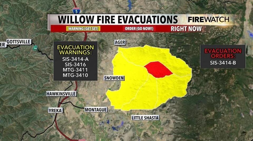 Willow Fire in Montague forward progress stopped, evacuation order and warnings lifted - NewsBreak