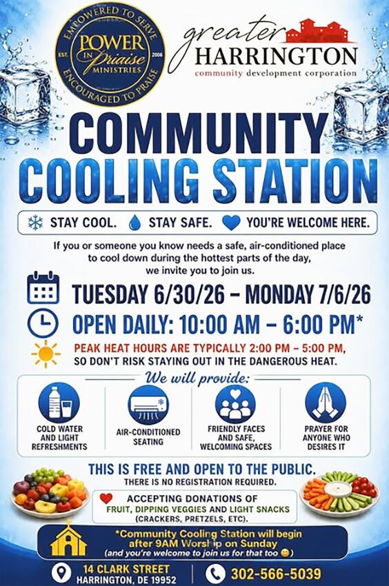 Harrington cooling station will offer respite in heat wave - NewsBreak