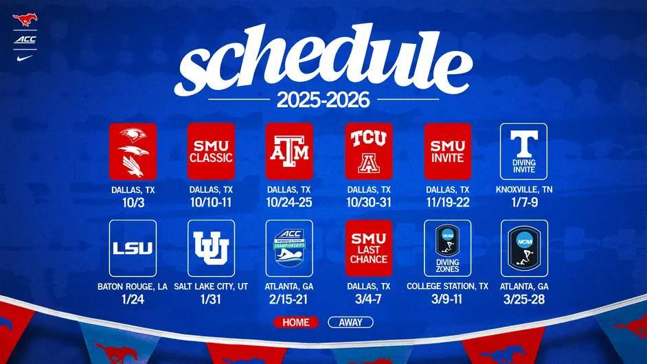 SMU Men’s Swim & Dive Announces 2025-26 Schedule - NewsBreak