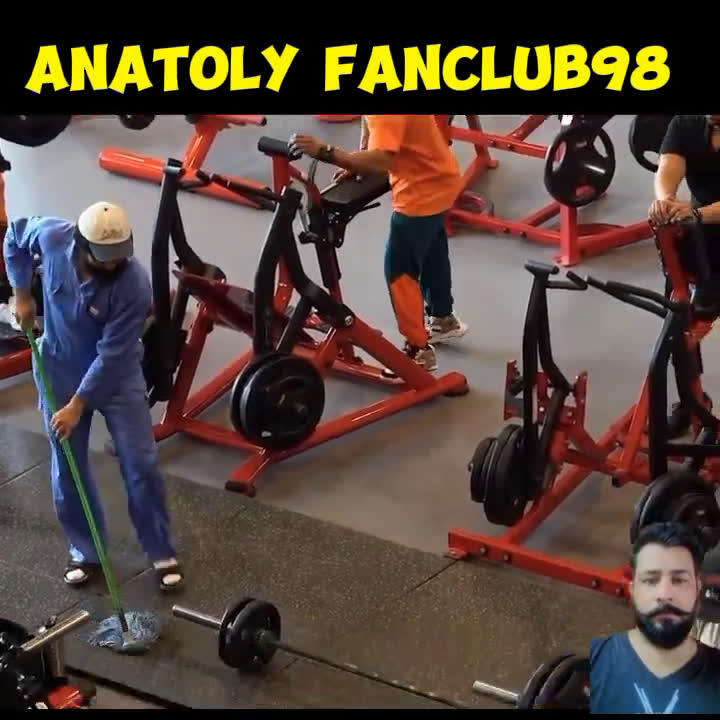 Anatoly pretend to be a cleaner Anatoly gym Prank short viral anatoly ...