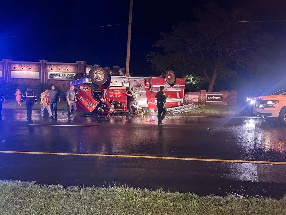 Fire Engine Crashes in Leesville while Responding to Structure Fire ...
