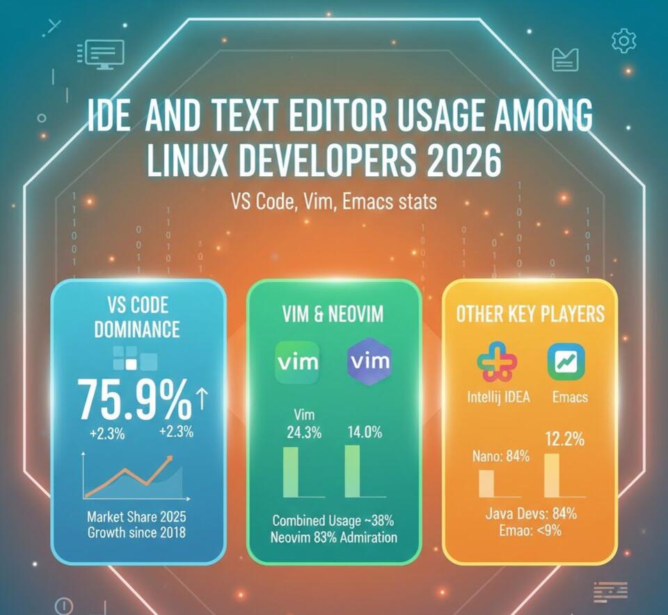 IDE And Text Editor Usage Statistics Among Linux Developers 2026 ...