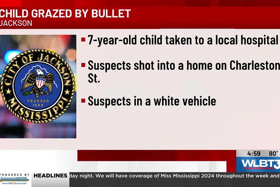 7-year-old girl grazed by bullet during drive-by shooting in Jackson ...