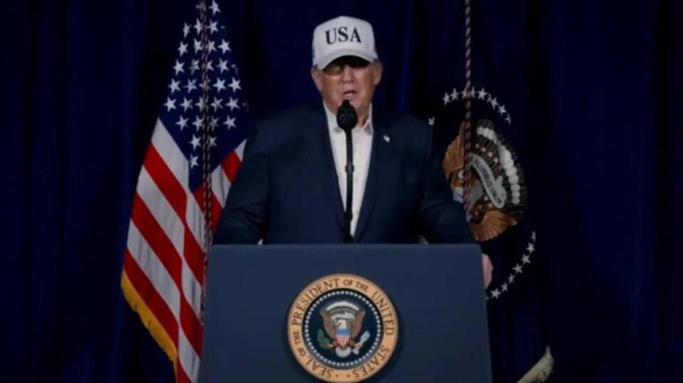 Donald Trump video confirming 'major combat operation' in Iran has ...
