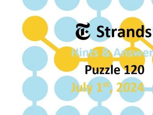 Today’s NYT ‘Strands’ #120 Hints, Spangram Answers July 1st, 2024 ...