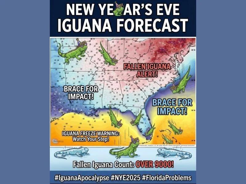 Florida Faces New Year’s Eve Freeze Threat As Falling Iguana Alert ...