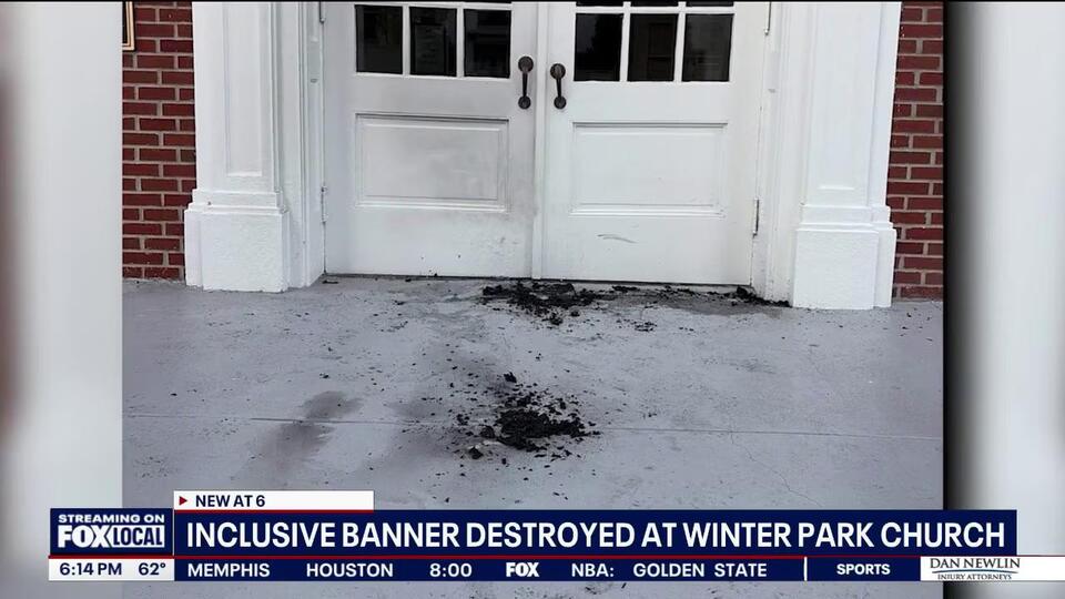 Winter Park church banner burned in apparent act of vandalism; possible ...