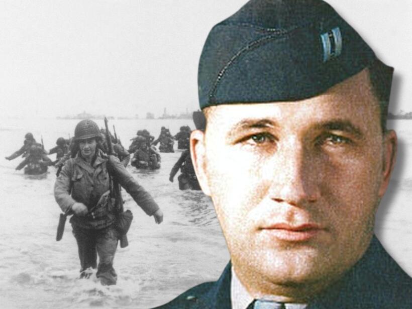 US Army Captain Leonard T. Schroeder was the first Allied soldier to set foot on Utah Beach on D-Day