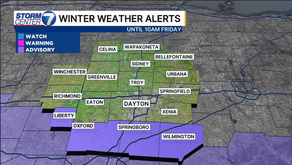 Winter Weather Advisory issued for parts of region; Winter Storm Watch ...