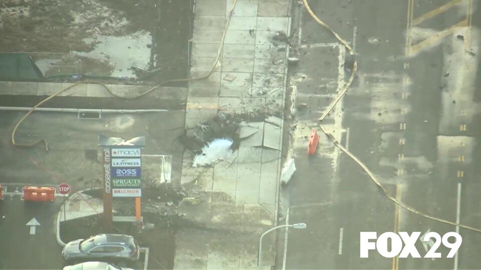 Philadelphia plane crash: Daylight aerials show crater, debris field ...