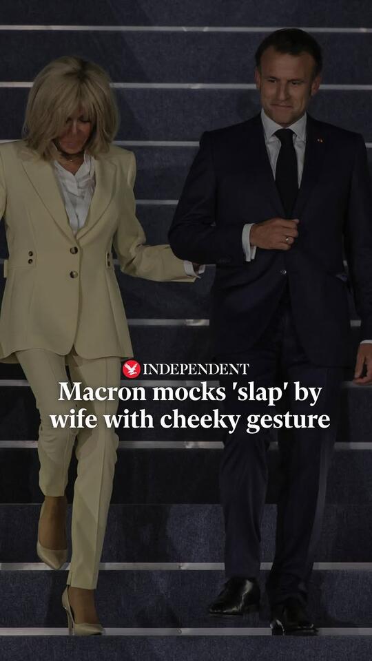 French President Emmanuel Macron appeared to reference the viral "slap ...