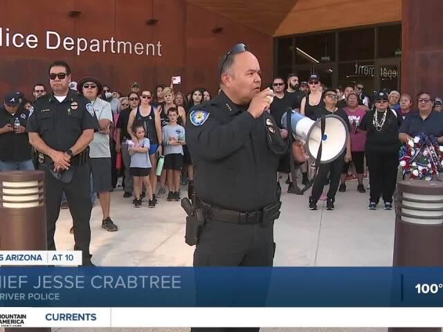 Community holds memorial run to honor fallen Gila River officer - NewsBreak