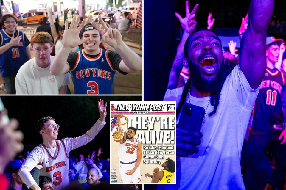 Knicks fans back to celebrating outside Madison Square Garden after ...