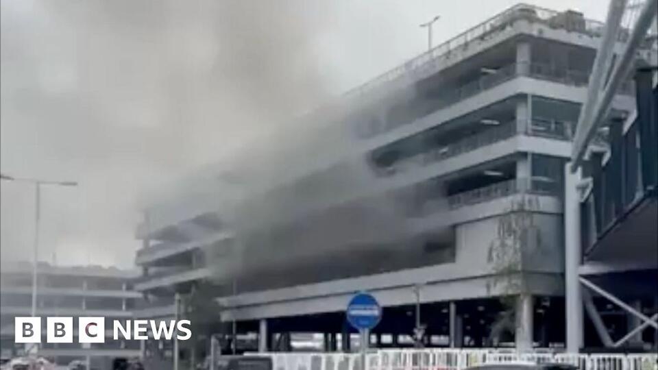 Video shows Heathrow Airport car park fire - NewsBreak