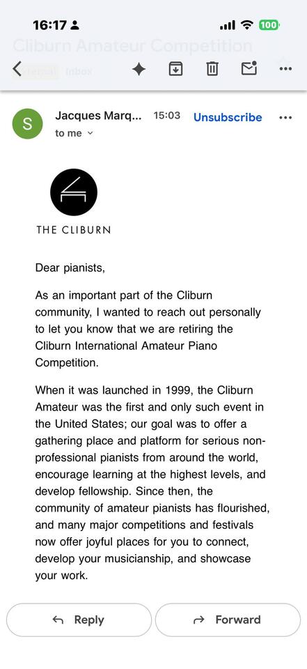 Breaking: Cliburn cancels competition - NewsBreak