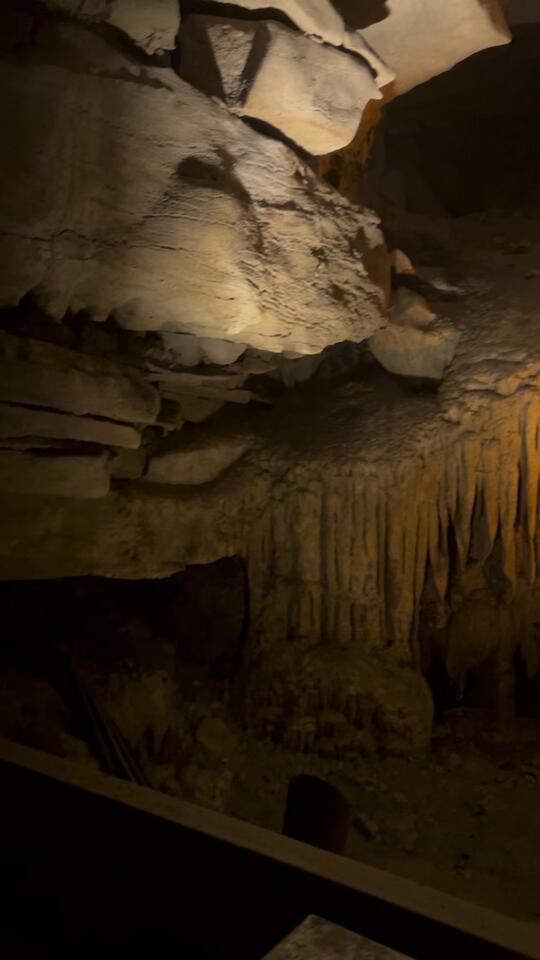 Beautiful cave formations. Stalagmites. Inside mammoth cave - NewsBreak