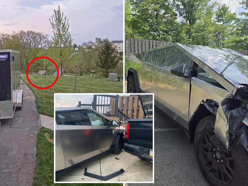 Wild video shows out-of-control Cybertruck smash into neighbor’s home ...