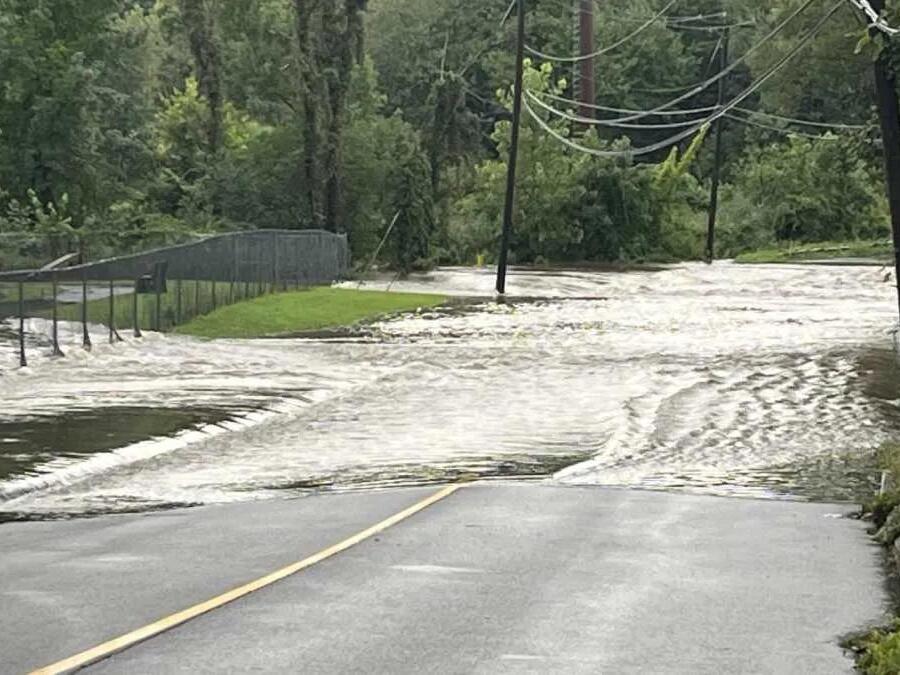Multiple buildings in Danbury evacuated due to mudslide, flooding