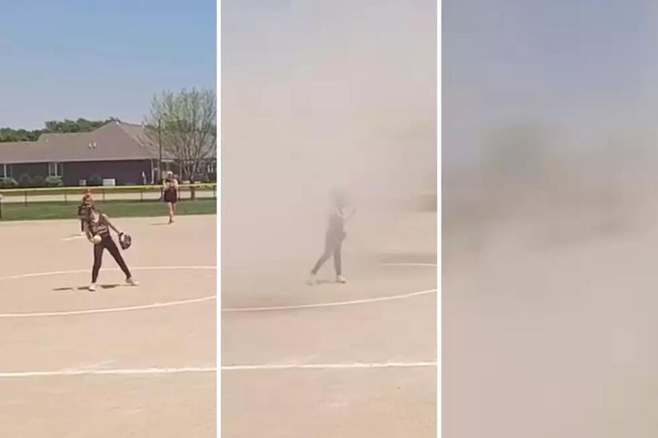 Dust Devil Engulfs Youth Softball Game as Parents Rush to Check On ...