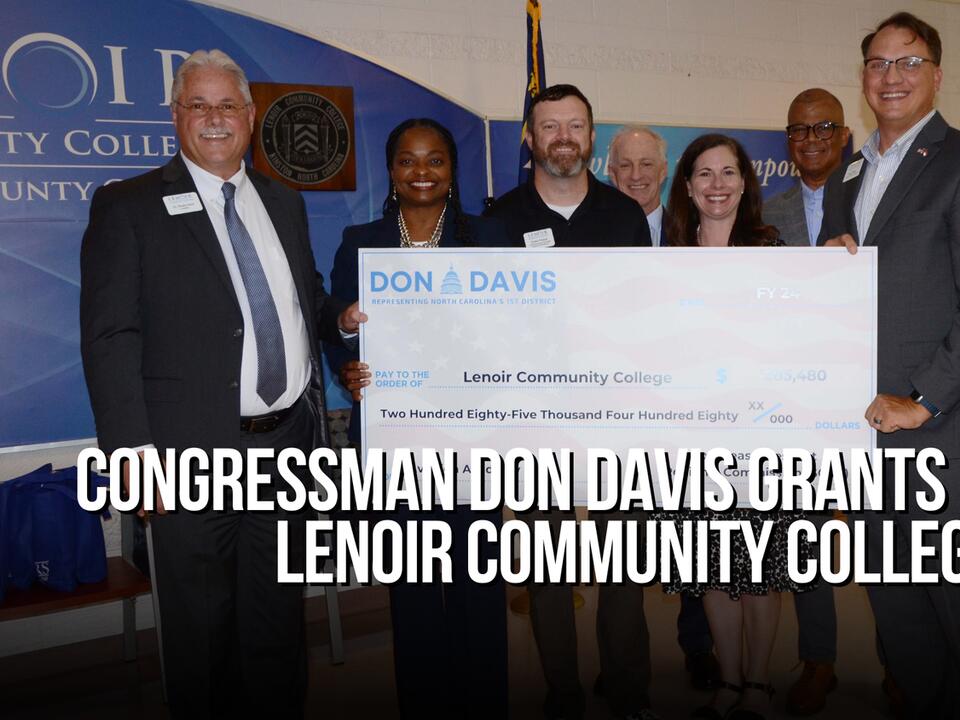 Congressman Don Davis grants $285K to Lenoir Community College