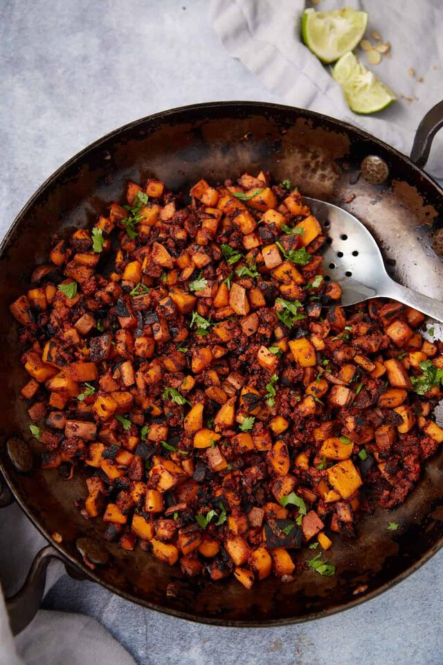 Crispy Sweet Potato and Chorizo Hash in One Skillet - NewsBreak