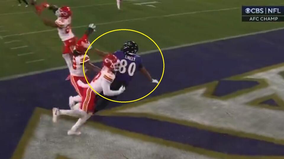 Fans upset no pass interference penalty was called on Lamar Jackson ...